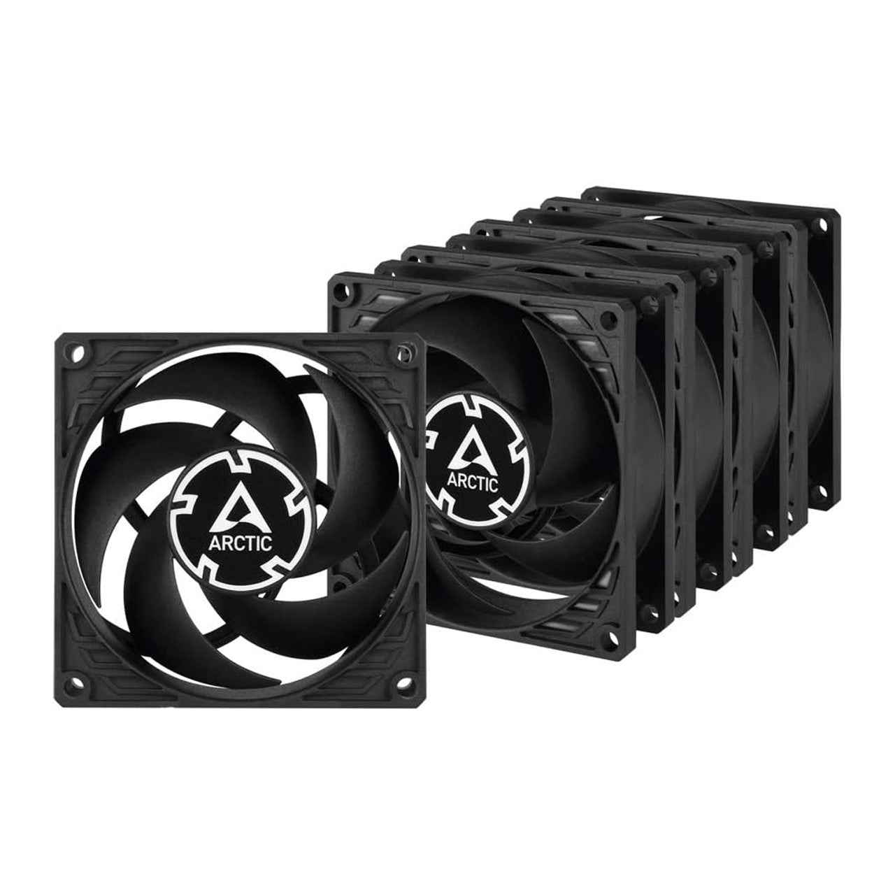 ARCTIC P8 | 80 mm | 3000 rpm | 3-Pin Case Fan | 5 Pieces (Black) ACFAN ...